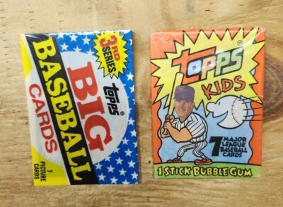 1992 TOPPS KIDS BASEBALL CARDS PACK & 1989 TOPPS BIG BASEBALL SEALED ...