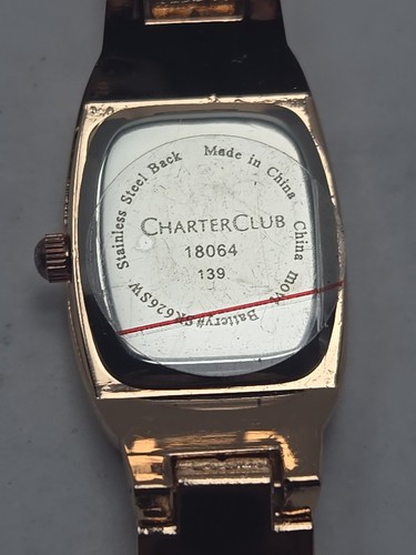 Womens Charter Club Rose Gold Tone Watch Crystals Rhinestones New ...