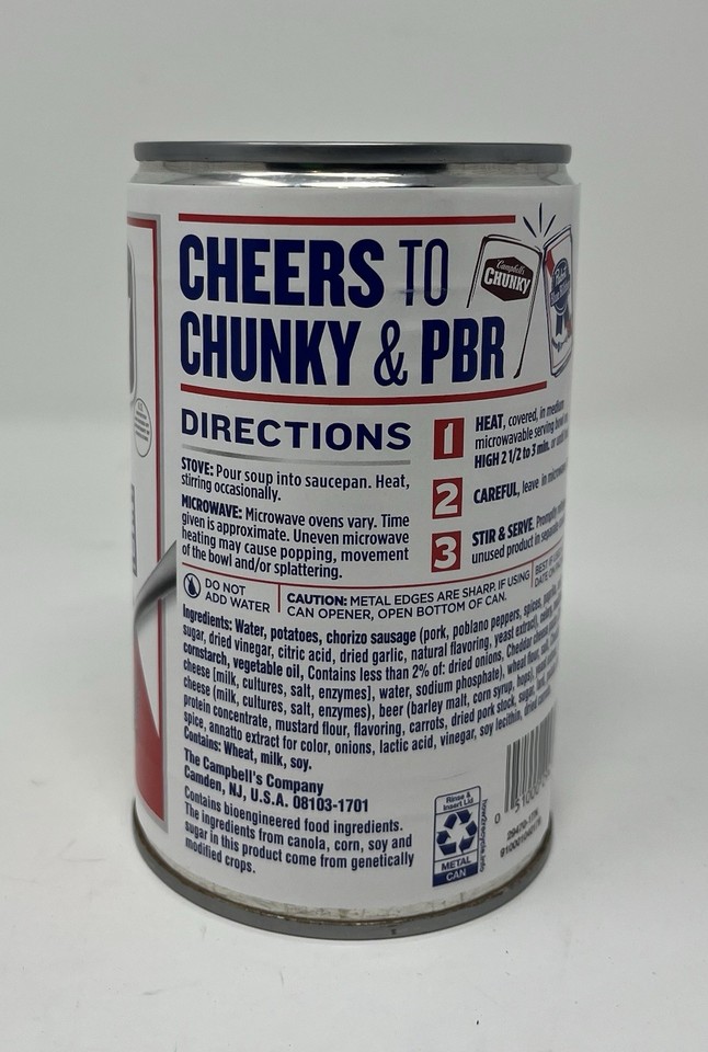 LTD Campbells x PABST Blue Ribbon Chunky Soup, Beer Cheese Potatoes, 18 ...