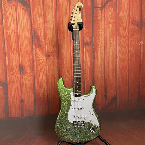 New Green Silver Powder ST Electric Guitar 3S Pickup Maple Neck Chrome ...