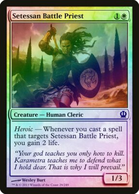 Setessan Battle Priest FOIL Theros NM White Common MAGIC MTG CARD ...