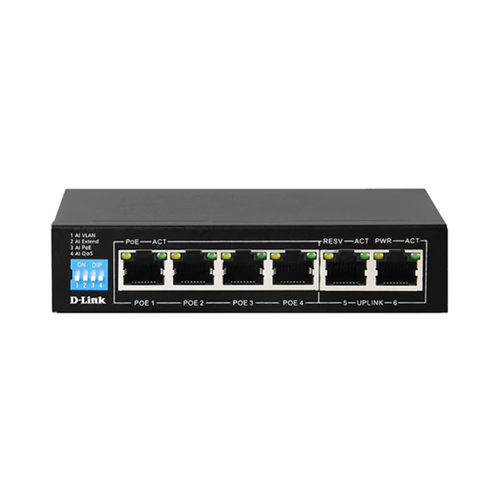 D Link 6 Port Gigabit PoE Switch | eBay