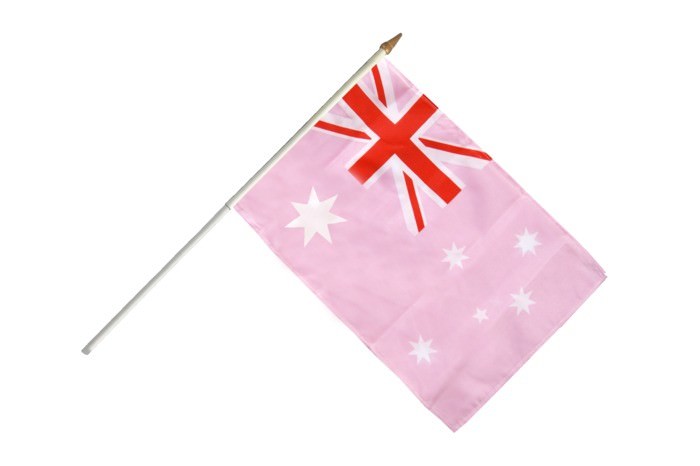 Australien Pink Stockflagge Flaggen Fahnen Stockfahne 30x45cm | eBay.de