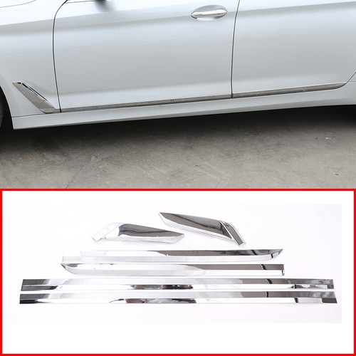 Chrome Steel Body Door Side Molding Cover Trim Strips for BMW 5 series ...