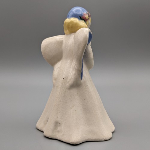 Vtg Kay Finch Praying Angel Figurine, California Pottery, White Blue ...