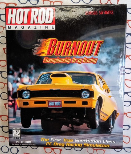 Burnout Championship Drag Racing 1998 PC CD-ROM Big Box - Rare X-Car ...
