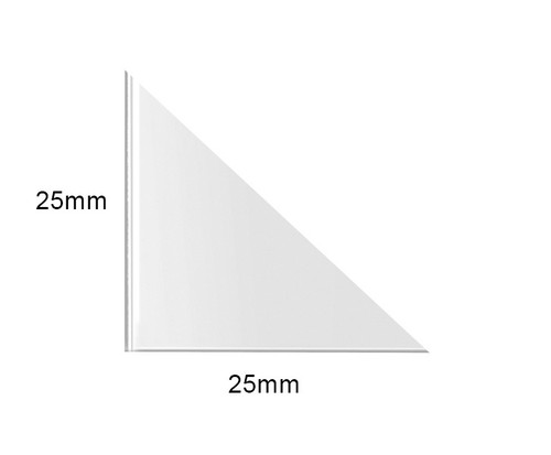 Corner Pocket Triangle Plastic Back Full Adhesive Sticky 25x25 mm 1000 ...