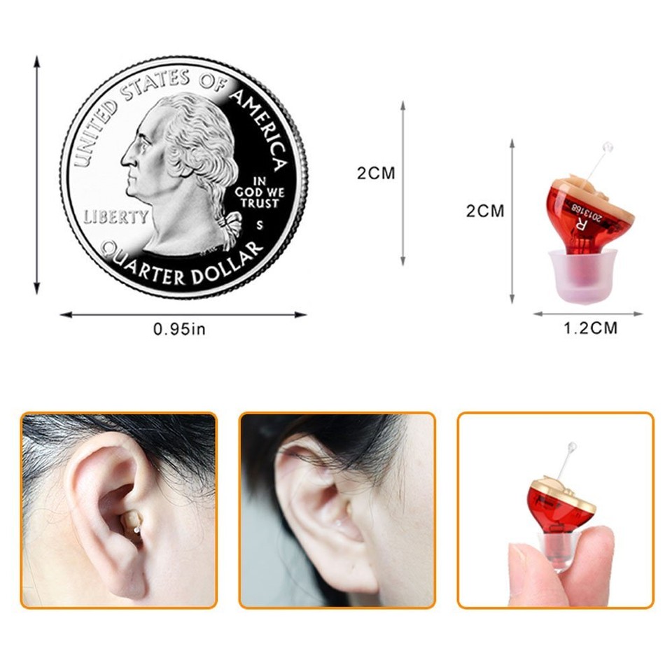 1pc/2Pcs Mini Ear Hearing Aids Invisible Digital Enhancer Sound Voice ...