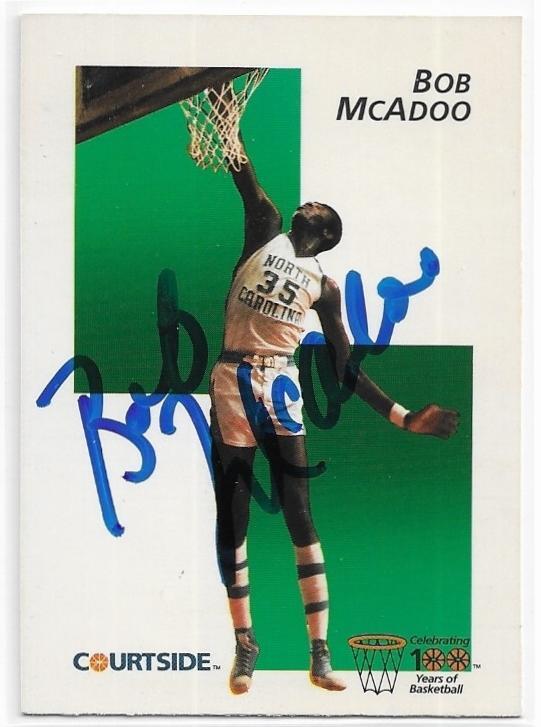 BOB McADOO Autographed Signed 1992 Courtside card #24 North Carolina ...
