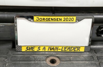 Jo Jorgensen She's A Man-Eater License Plate Frame | eBay