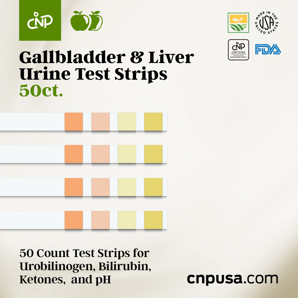 Gallbladder & Liver Testing Kit, 50 Count Test Strips for Urobilinogen ...