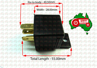 Tractor Relay - 5 terminal,12 Volts, 25 Amps, Max. Load (at +80°C): 20 ...