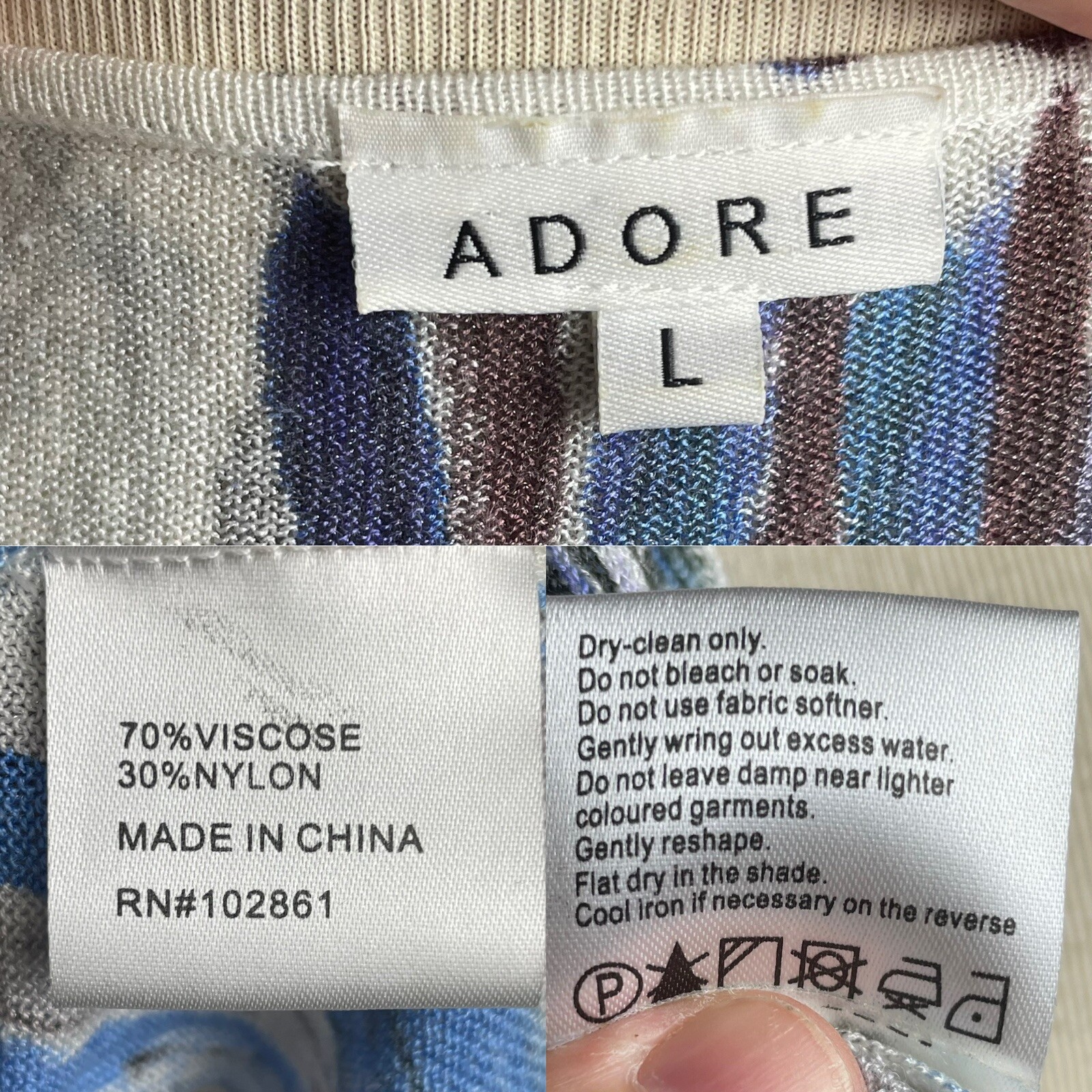 ADORE Art to Wear Boho Hippie Colorful Abstract Tunic… - Gem