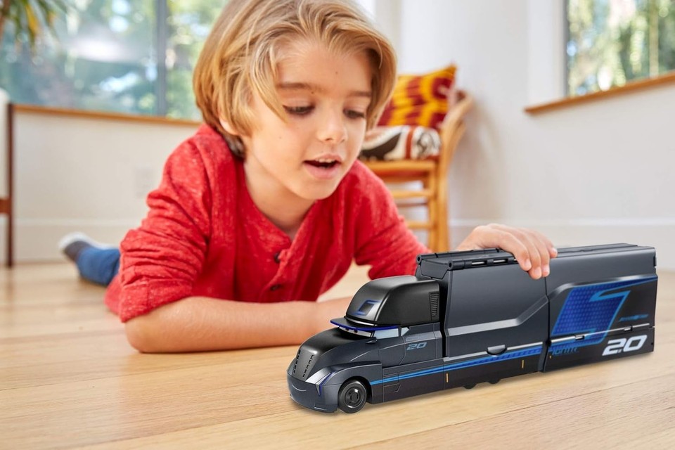 Disney Pixar Cars Jackson Storm Launching Hauler, Miniature Racecar ...