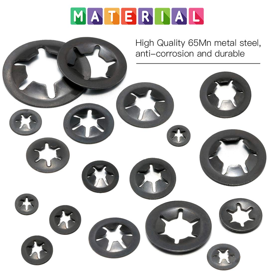 280Pcs Internal Tooth Starlock Locking Washers and Speed Clips ...