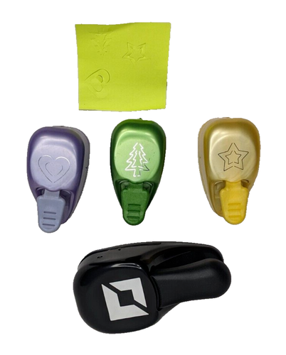 Lot of 4 EK Success Paper Punches Press Christmas Tree, Heart, Star ...