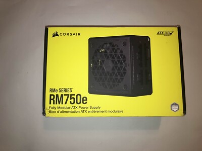 Corsair RM750e Modular ATX Power Supply, New In Box, Gold Efficiency ...