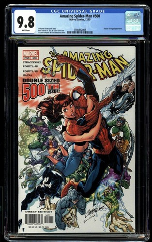🔥 AMAZING SPIDER-MAN #500 CGC 9.8 MARVEL COMICS 2003 J SCOTT CAMPBELL ...