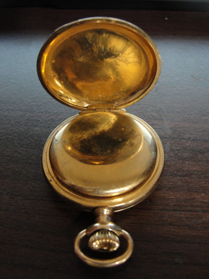 Antique 1899 7J American Waltham Double Hunter Case Pocket Watch 14K ...