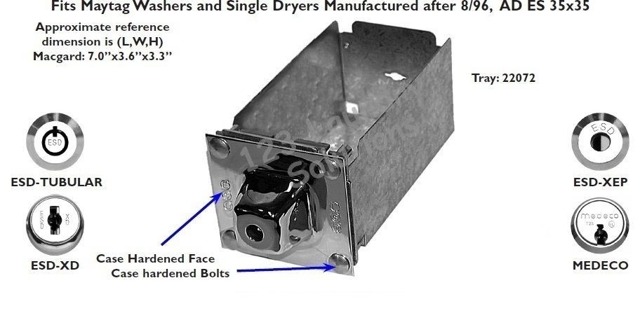 ESD MACGARD IIBGM MONEY BOXWITH HIGH SECURITY LOCKS (MAYTAG 700) 71942 ...