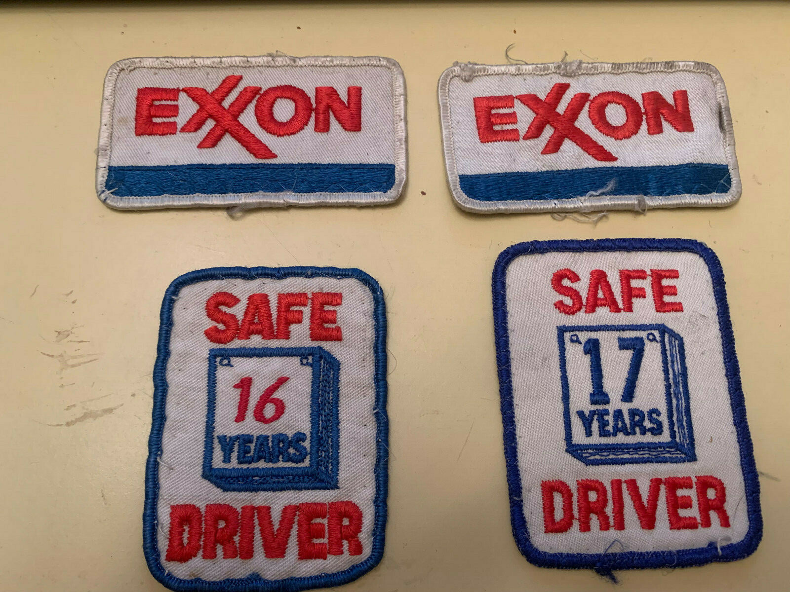 Lot of 4 Vintage Exxon and Safe Driver 16 & 17 years employee shirt ...