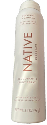 Native Aluminum Free Deodorant & Body Spray Coconut and Vanilla - 3.5 ...