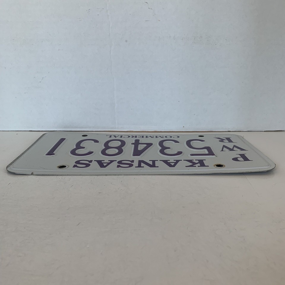 Kansas Power Commercial License Plate Tag PWR 534831 Collector Man Cave ...
