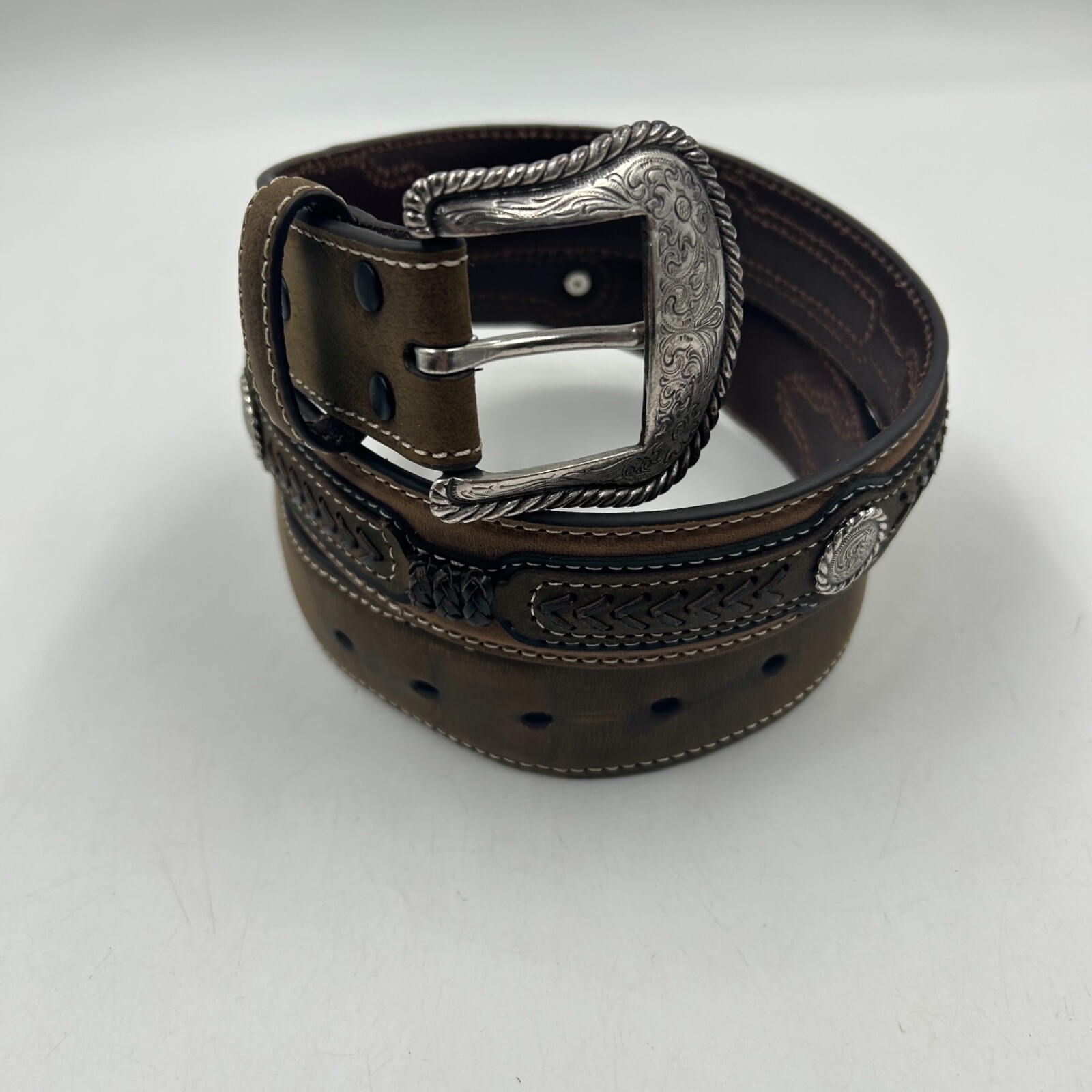 cavenders mens size 38 brown western belt | eBay