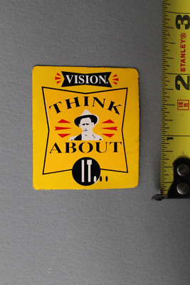 Vision Skateboards Think About It Red Yellow Z73A Vintage Skateboarding ...