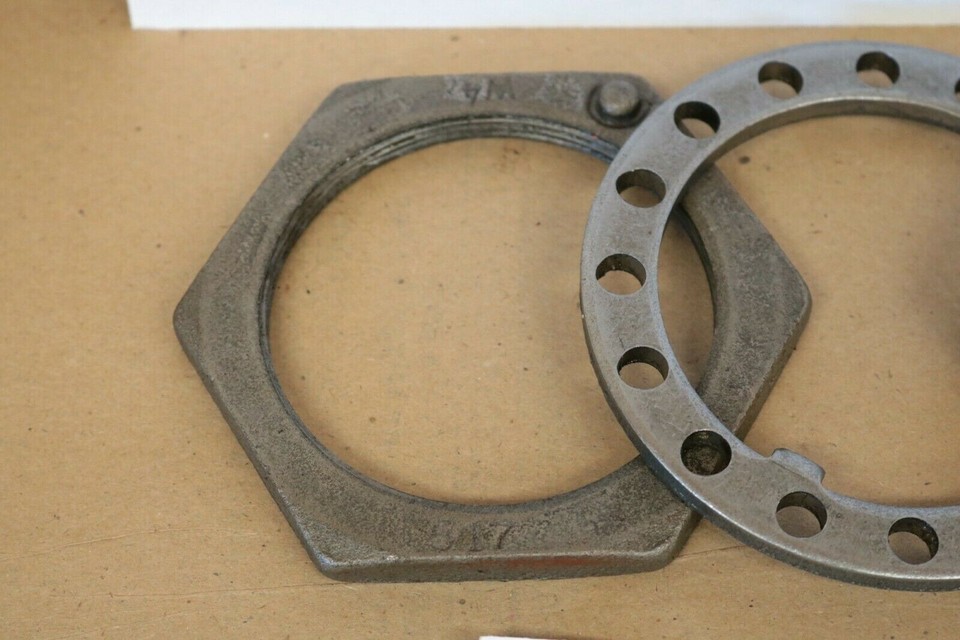 Meritor Rockwell 3 Piece Spindle Nut Kit 4" OD Nut Flat to Flat 3.25 ...