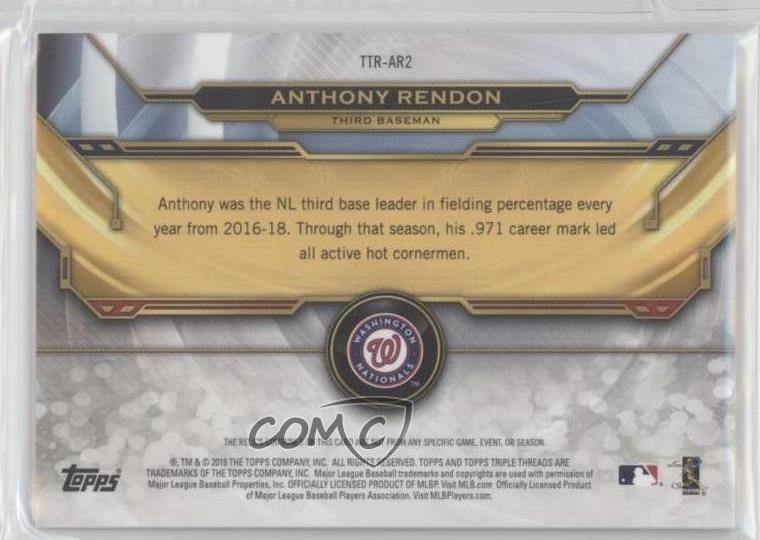 2019 Topps Triple Threads Triple Threads Relics /36 Anthony Rendon #TTR ...