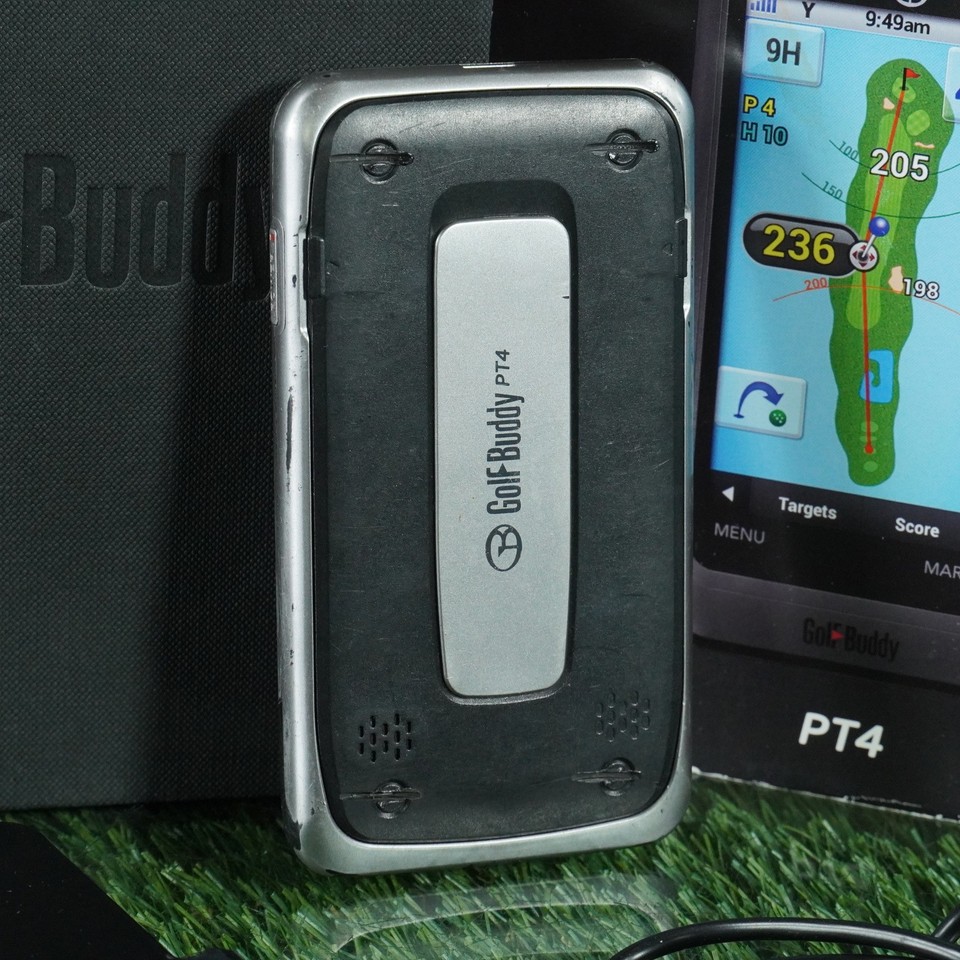 GOLF BUDDY PT4 HANDHELD GPS GOLF COURSE & SCORECARDS W/ BOX ~ READ ...