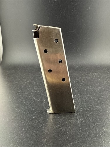 "COLT 45 AUTO" 1911 BRUSHED STAINLESS STEEL 7 ROUND 45 ACP MAGAZINE ...