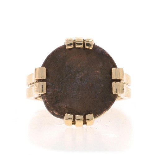 Yellow Gold 317-337 AD Imperial Rome Coin Ring 14k Constantine II ...