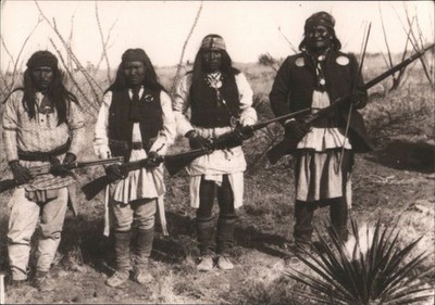 Mexico Geronimo,Son,and Warriors with Rifles,1886 Camillus Sidney Fly ...
