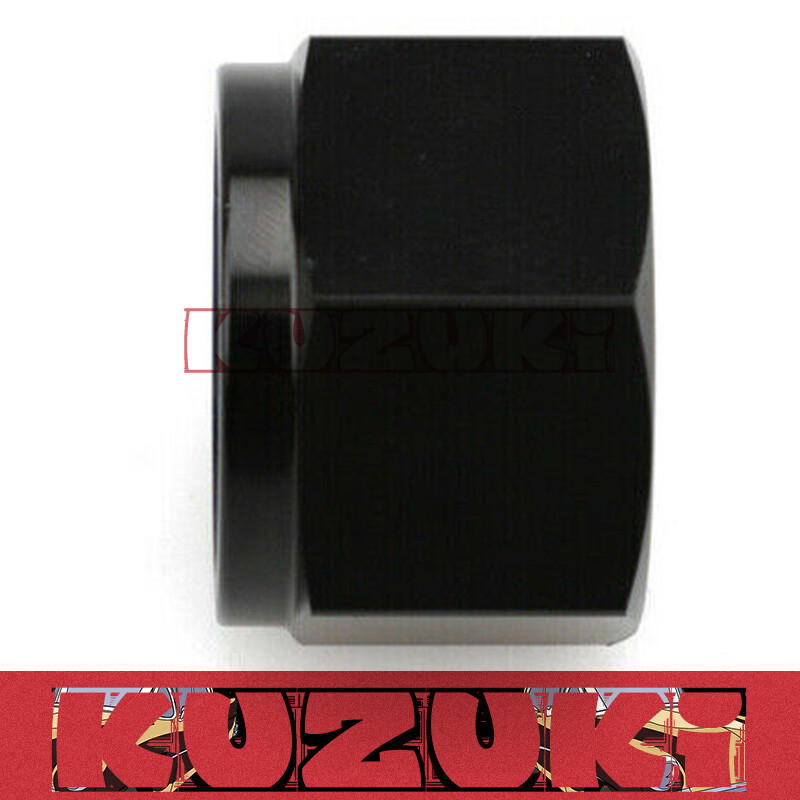 08011#Female Flare Fitting Cap 10AN Block Off Fitting Aluminum Black ...