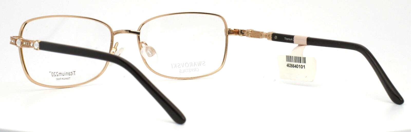 TITANIUM 220 08 Col 40 Gold Womens Rectangle Full Rim Eyeglasses 54-16 ...