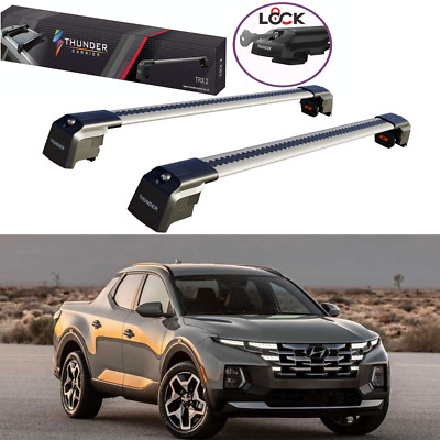 For Hyundai Santa Cruz Gray Roof Rail Racks Cross Bars 2022-2025 ...