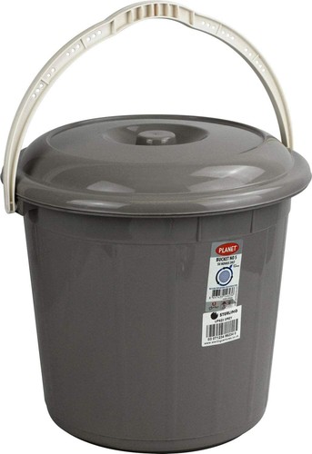 Plastic Bucket with Lid Handle Small Large Storage Bucket Bin Container ...