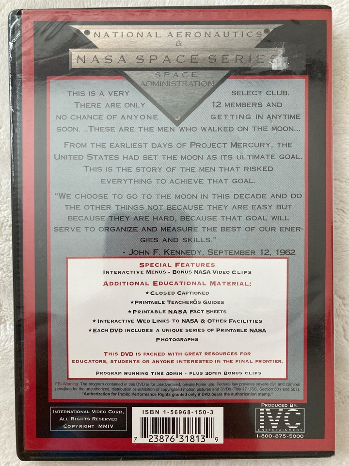 NASA Space Series Moonwalkers DVD NASA Archives - Sealed 723876318139| eBay