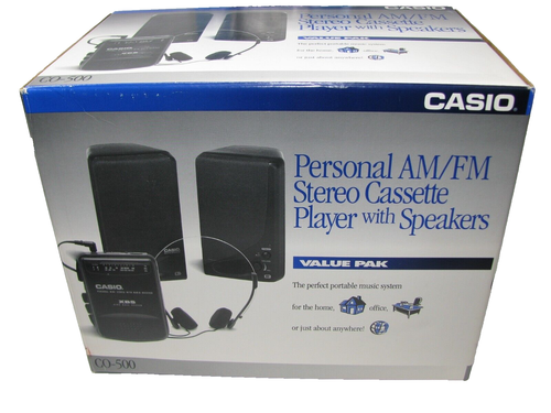 Vintage Portable Casio W-105 AM/FM Stereo XBS Radio Cassette Tape ...