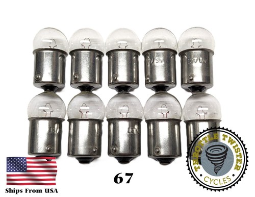 10 Pack 67 R5W 5W Clear Light Bulb Lamp, Marker, Auxiliary - USA Based ...