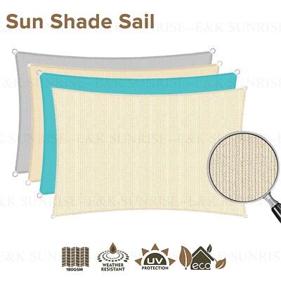 Breathable Shade Sail Sun Canopy Shelter Cover Outdoor Patio Garden ...