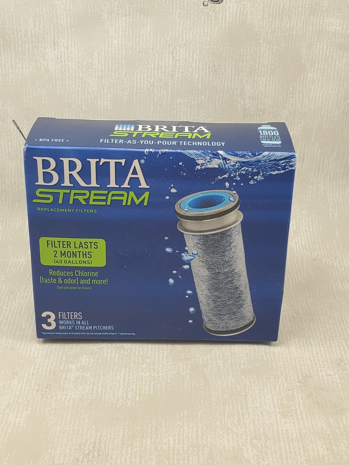 Brita Stream Filter As You Pour Replacement Filters 3 Pack Sealed New ...
