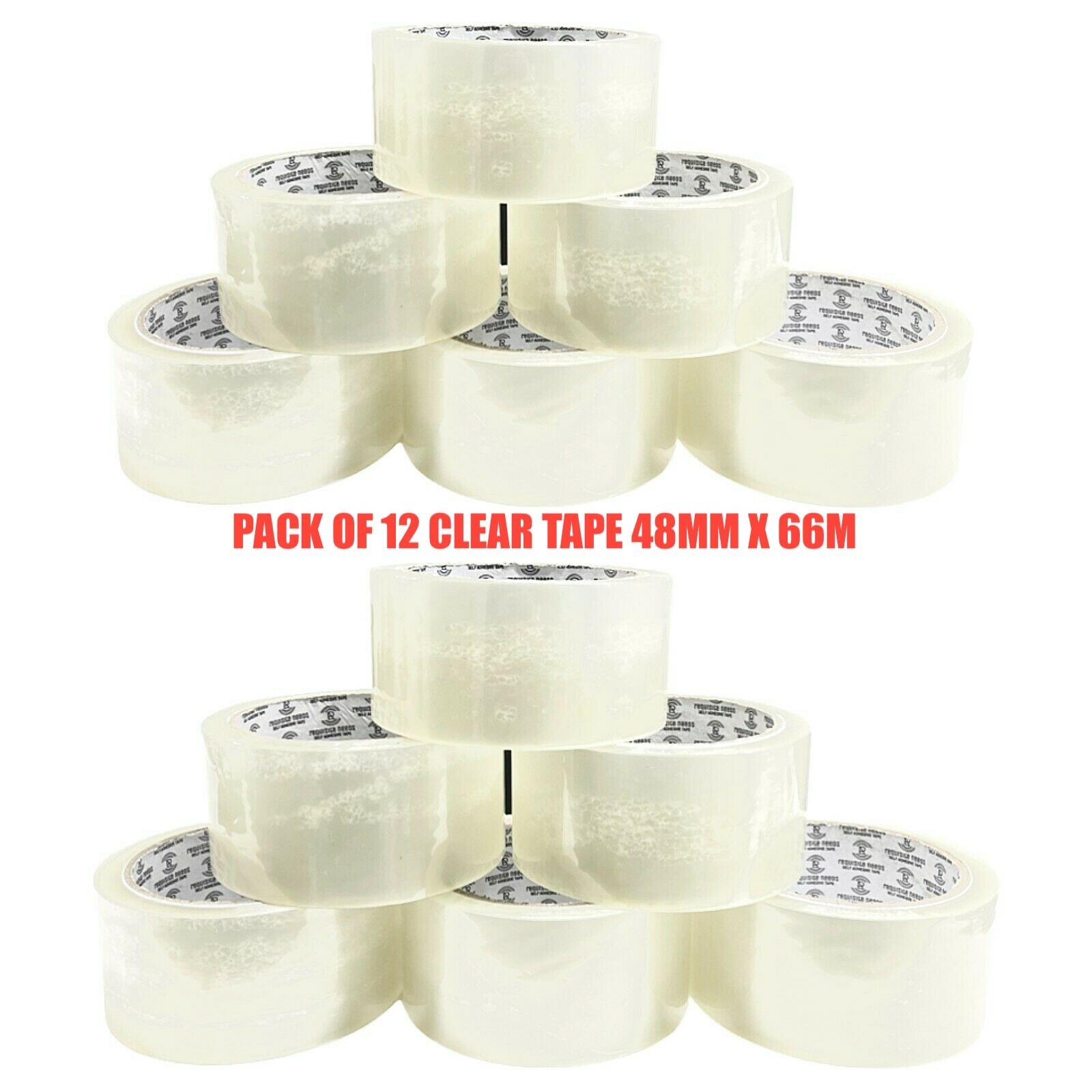 12X CLEAR STRONG PACKAGING PARCEL PACKING CARTON SEALING TAPE 48mm x ...