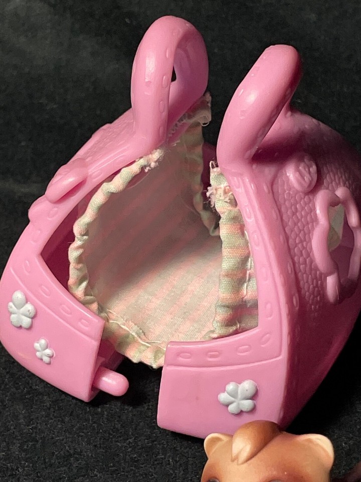 Littlest Pet Shop Portable Pets Carrier W/ Ferret #33 Brown w/Blue ...