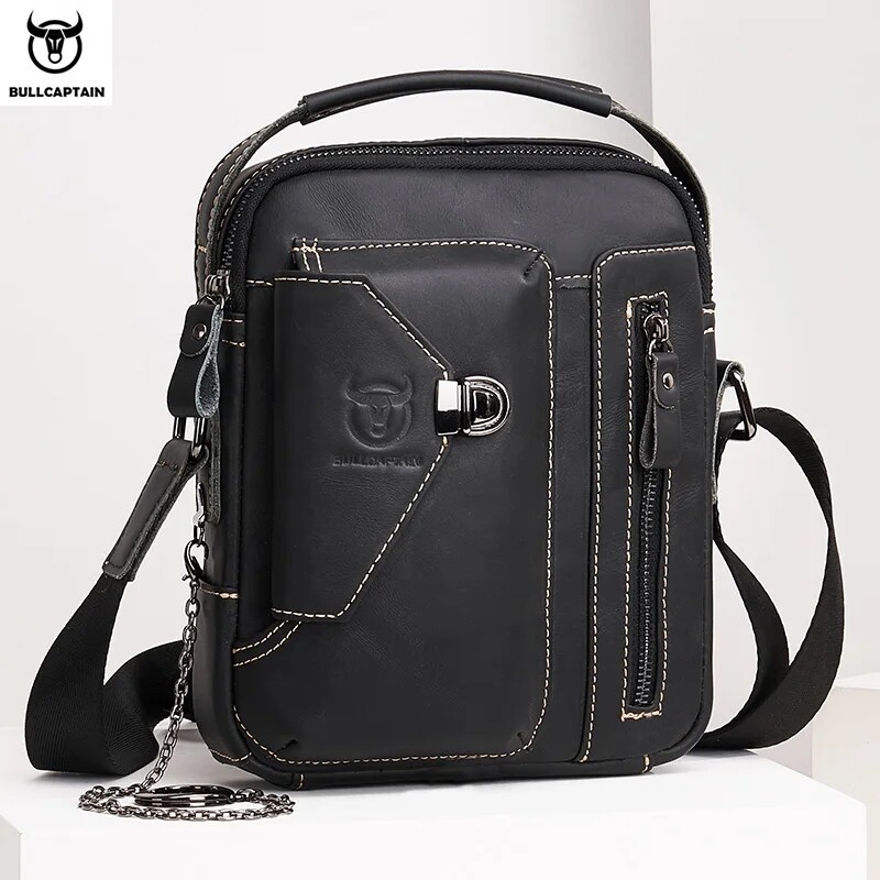 BULLCAPTAIN Casual Crossbody Shoulder Messenger Men Travel Chest Sling ...
