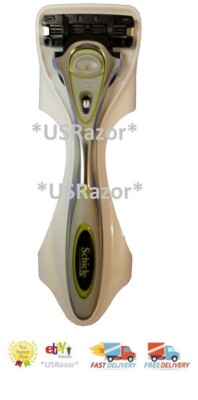 Schick Hydro 5 Sensitive Razor Silver Metal Handle fit Hydro3 Blade ...