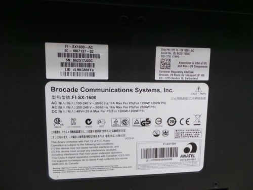 Brocade FI-SX1600-AC 729198139643 | eBay