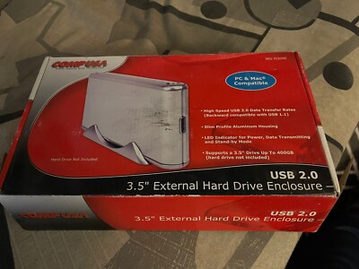 CompUsa 3.5”External Hard Drive Enclosure USB 2.0 New | eBay